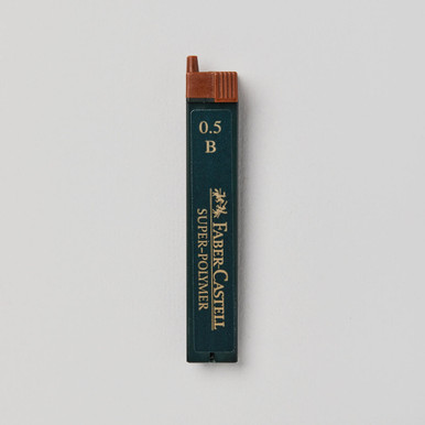 Faber-Castell Super-Polymer Fine Line Leads B 0.5mm Intense Black Pack ...