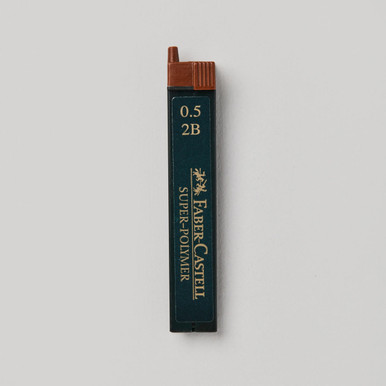 Faber-Castell Super-Polymer Fine Line Leads 2B 0.5mm Intense Black Pack ...