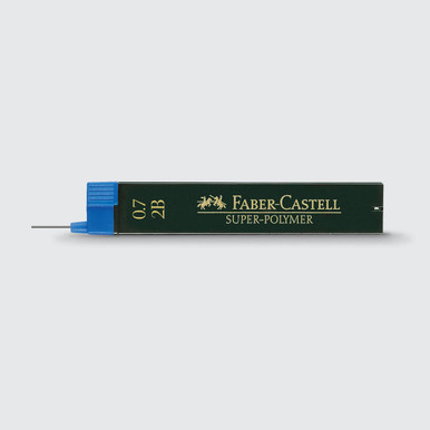 Faber-Castell Super-Polymer Fine Line Leads 2B 0.7mm Intense Black Pack ...