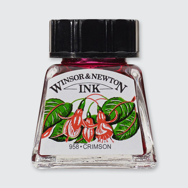 Winsor & Newton Drawing Ink 14ml Crimson| Cass Art