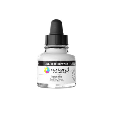 Daler Rowney System3 Inks 29.5ml Titanium White | Cass Art