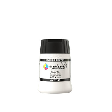 Daler Rowney System 3 Screen Printing Acrylic 250ml Titanium White ...