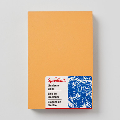 Speedball Lino Block 4 x 6 inches Smoky Tan | Cass Art