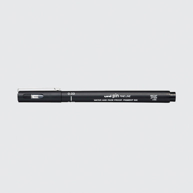 Uni ball PIN Fineliner 003 Black | Cass Art