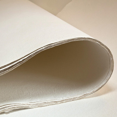 Khadi Atlas Paper Rough 400gsm 100 x 140cm White| Cass Art