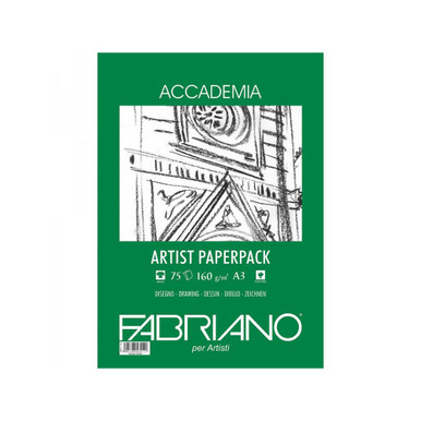 Fabriano Accademia Drawing Paper 160gsm A3 Pack of 75 | Cass Art