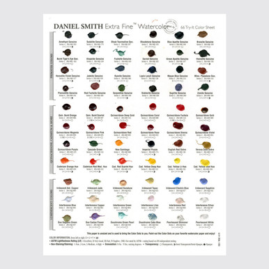 Daniel Smith 66 Colours Watercolour Dot Card | Cass Art