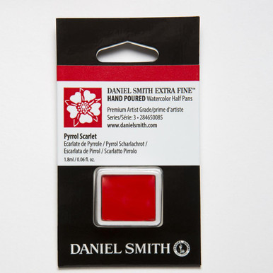 Daniel Smith Extra Fine Watercolour Half Pan Pyrrol Scarlet | Cass Art