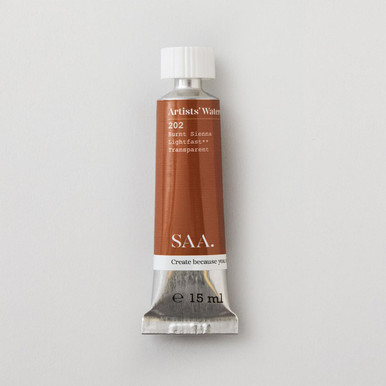 SAA Artists' Watercolour Paint 15ml Burnt Sienna | Cass Art