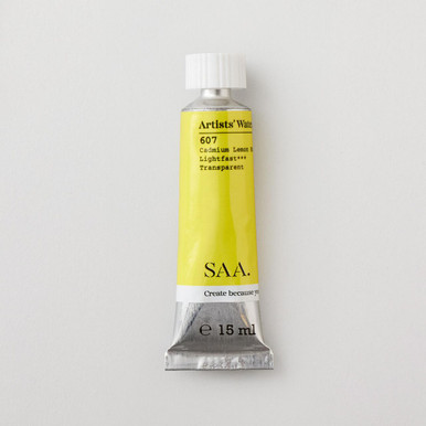 SAA Artists' Watercolour Paint 15ml Cadmium Lemon Hue | Cass Art