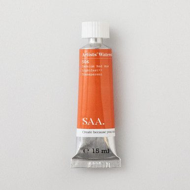 SAA Artists' Watercolour Paint 15ml Cadmium Red Hue | Cass Art