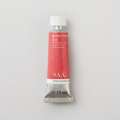 SAA Artists' Watercolour Paint 15ml Permanent Rose | Cass Art
