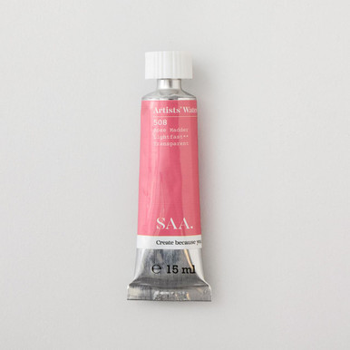 SAA Artists' Watercolour Paint 15ml Rose Madder | Cass Art