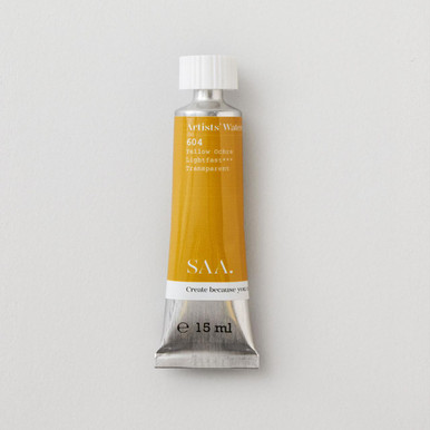 SAA Artists' Watercolour Paint 15ml Yellow Ochre | Cass Art