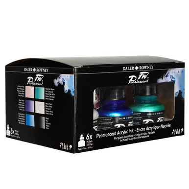 Daler Rowney FW Acrylic Ink Pearlescent 29.5ml Set of 6 | Cass Art