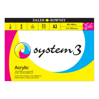 Daler Rowney System3 Artboard Pad 10 Sheets A3 | Cass Art