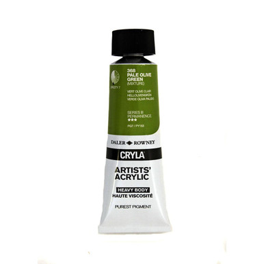 Daler Rowney Cryla Artists' Acrylic 75ml Pale Olive Green | Cass Art
