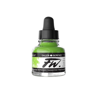 Daler Rowney FW Ink 29.5ml Fluorescent Green | Cass Art