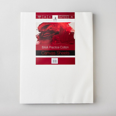 SAA 100% Cotton Triple Primed Practice Canvas Pad 50 Sheets 280gsm 16 x ...