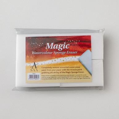 SAA Magic Watercolour Sponge Erasers Pack of 4 | Cass Art