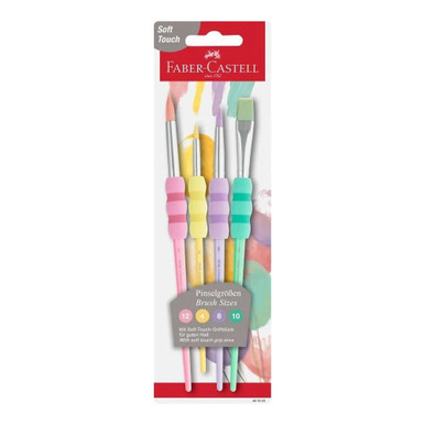 Faber-Castell Soft Touch Brush Pastel Colours Pack of 4 | Cass Art