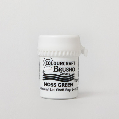 Brusho Crystal Colour Pot 15g Moss Green | Cass Art