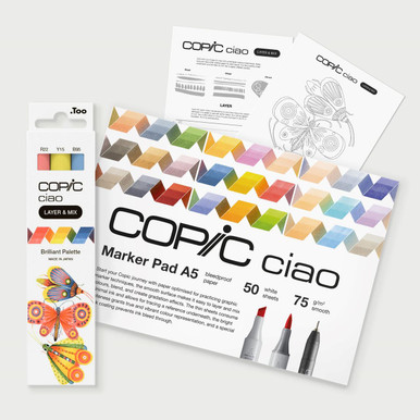 Copic Ciao Layer & Mix 2D Starter Brilliant Palette Set of 3 | Cass Art