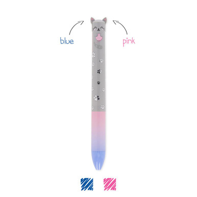 Legami Click & Clack Ballpoint Pens 2 Colour Pen Kitty | Cass Art