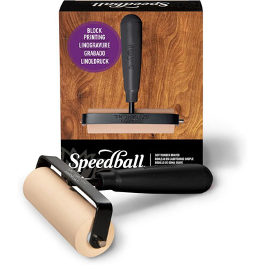 Speedball Deluxe Soft Rubber Brayer Ink Roller 4 Inches (100mm) Wide ...