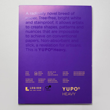 Yupo Heavy Pad 10 sheets 9 x 12 inches | Cass Art