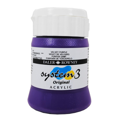 Daler Rowney System3 Original Acrylic 250ml Velvet Purple | Cass Art