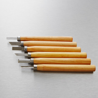 Jakar Wood Carving Mini Chisel Set with 6 Assorted Steel Blades | Cass Art