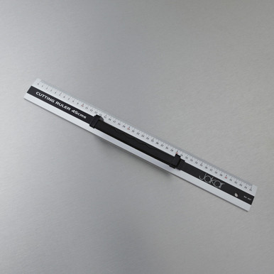 Jakar Aluminium Cutting Ruler With Black Grip Handle 45cm | Cass Art
