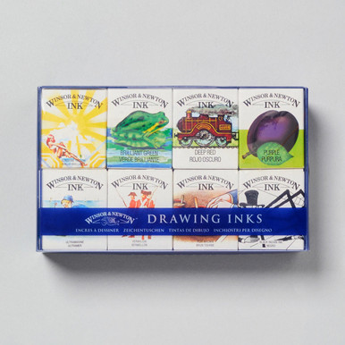 Winsor & Newton William Collection Ink 14ml Assorted Colours Set of 8 ...