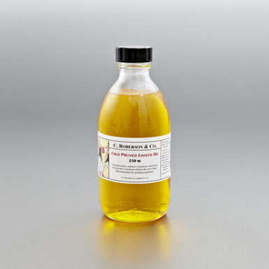 C Roberson Cold Pressed Linseed Oil 250ml | Cass Art