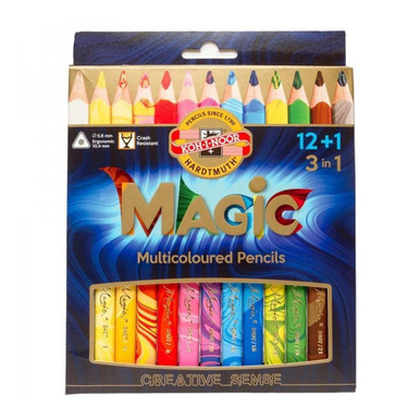 Koh-i-Noor Jumbo Triangular Coloured MAGIC Pencils 3408 FSC 100% ...