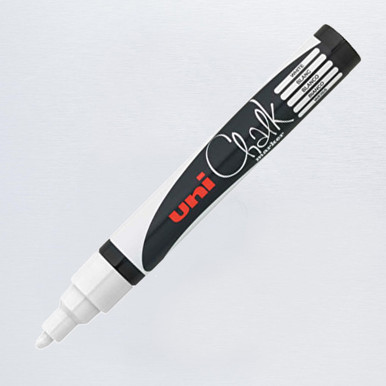 uni Chalk Marker White Medium Bullet Tip | Cass Art