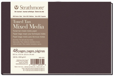 Strathmore 400 Toned Tan Mixed Media Hardbound Landscape Sketchbook 24 ...