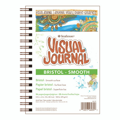 Strathmore 300 Visual Journal Bristol Smooth 24 Sheets 270gsm 5.5x8in ...
