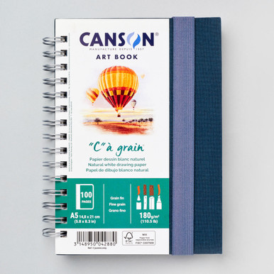 Canson Artbook A5 Wirebound Portrait C A Grain 180gsm| Cass Art