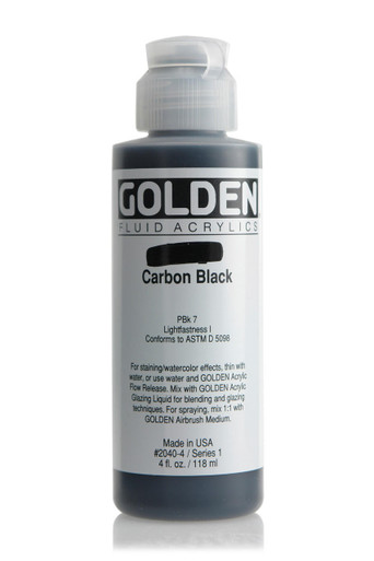 Golden Fluid Acrylic 118ml Carbon Black | Cass Art