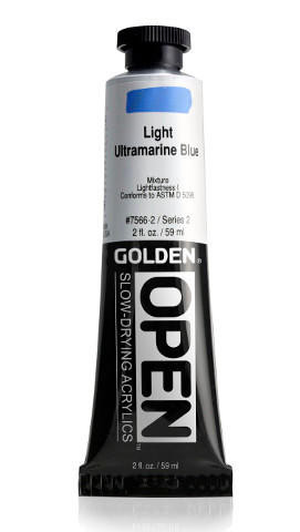 Golden Open Acrylic Paint 59ml Light Ultramarine Blue 7566 Cass Art