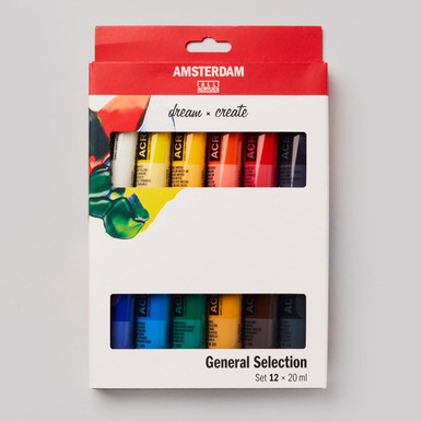 Amsterdam Acrylic Standard Series 20ml Assorted Colours Set of 12 ...