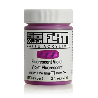 Golden SoFLAT Matte Acrylic 59ml Fluorescent Violet | Cass Art