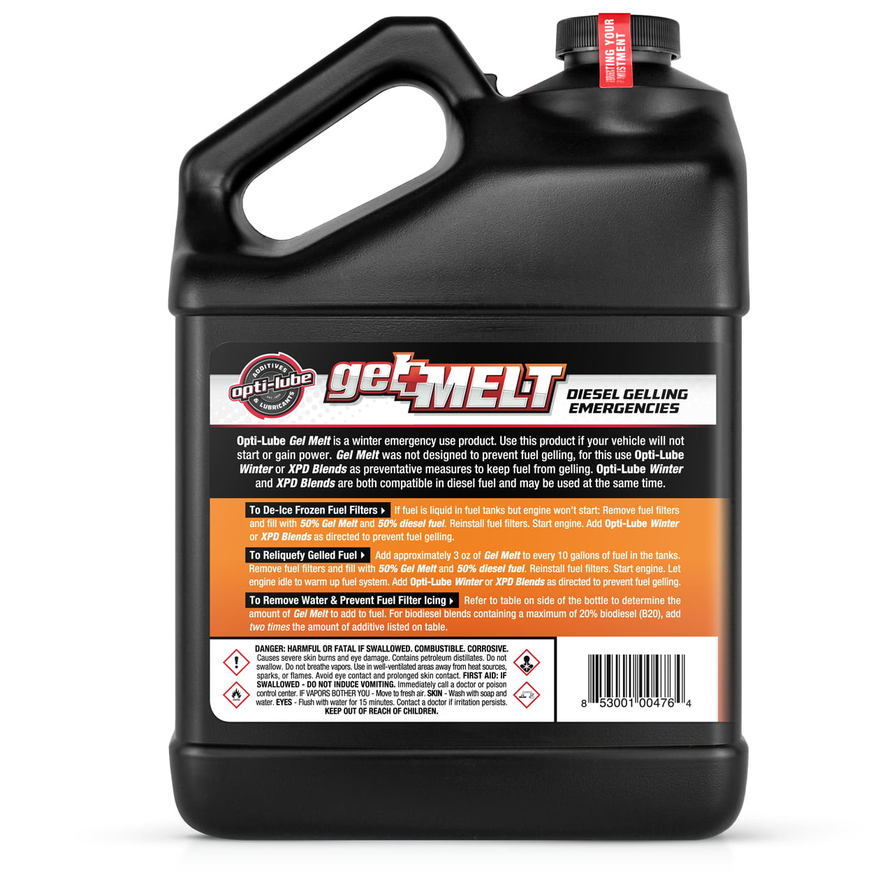 Opti-Lube Gel Melt Diesel Fuel Additive - 1 Gallon (128oz) Treats up to ...