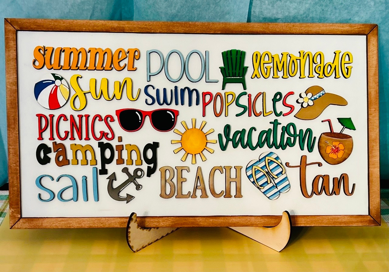Summer Fun sign - straight frame - ROSHKO innovations