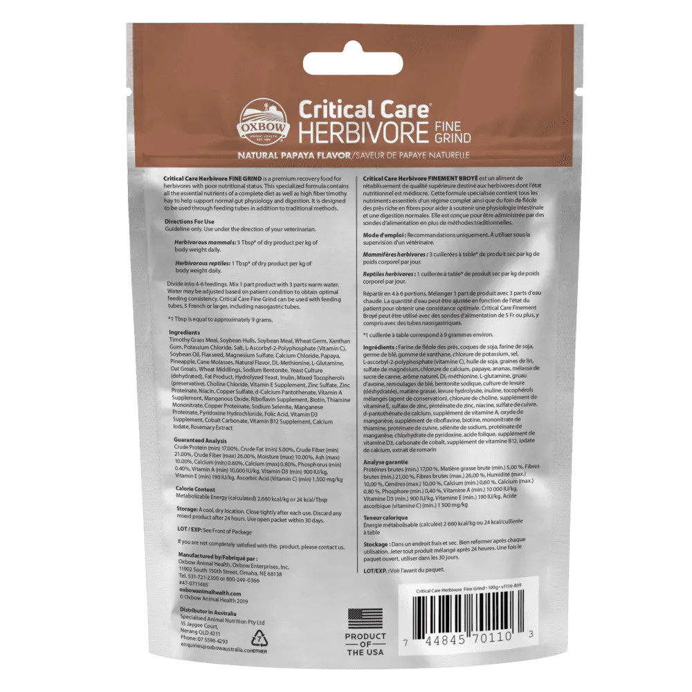 OXBOW Critical Care Carnivore 70g