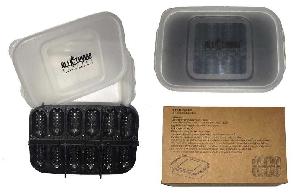 ATR 12 Egg Incubation Tray with Container and Lid - ReptilesRuS