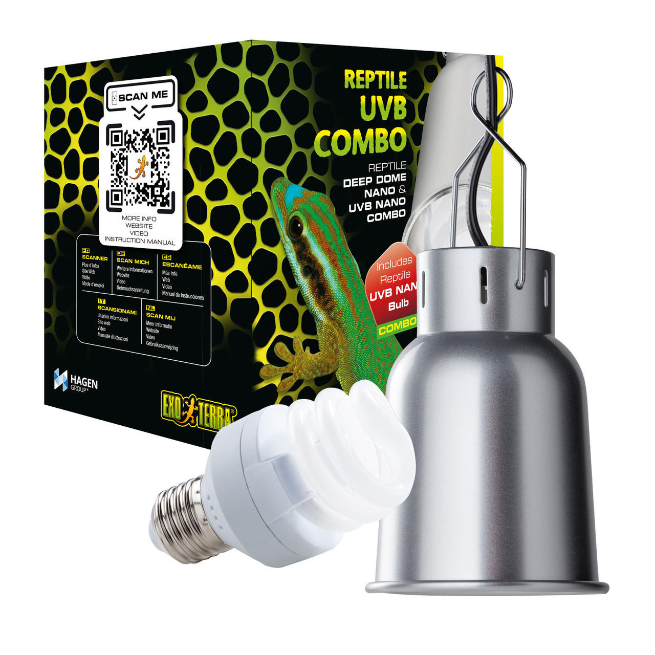 Exo Terra Deep Dome Nano Fixture Combo - ReptilesRuS
