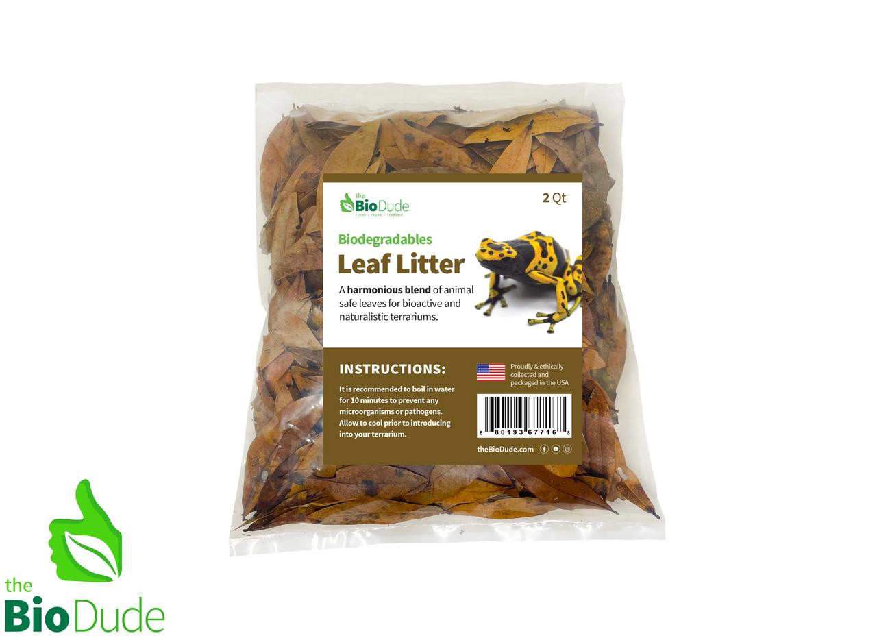 The Bio Dude Live Oak Leaf Litter, 3.5oz bag - ReptilesRuS
